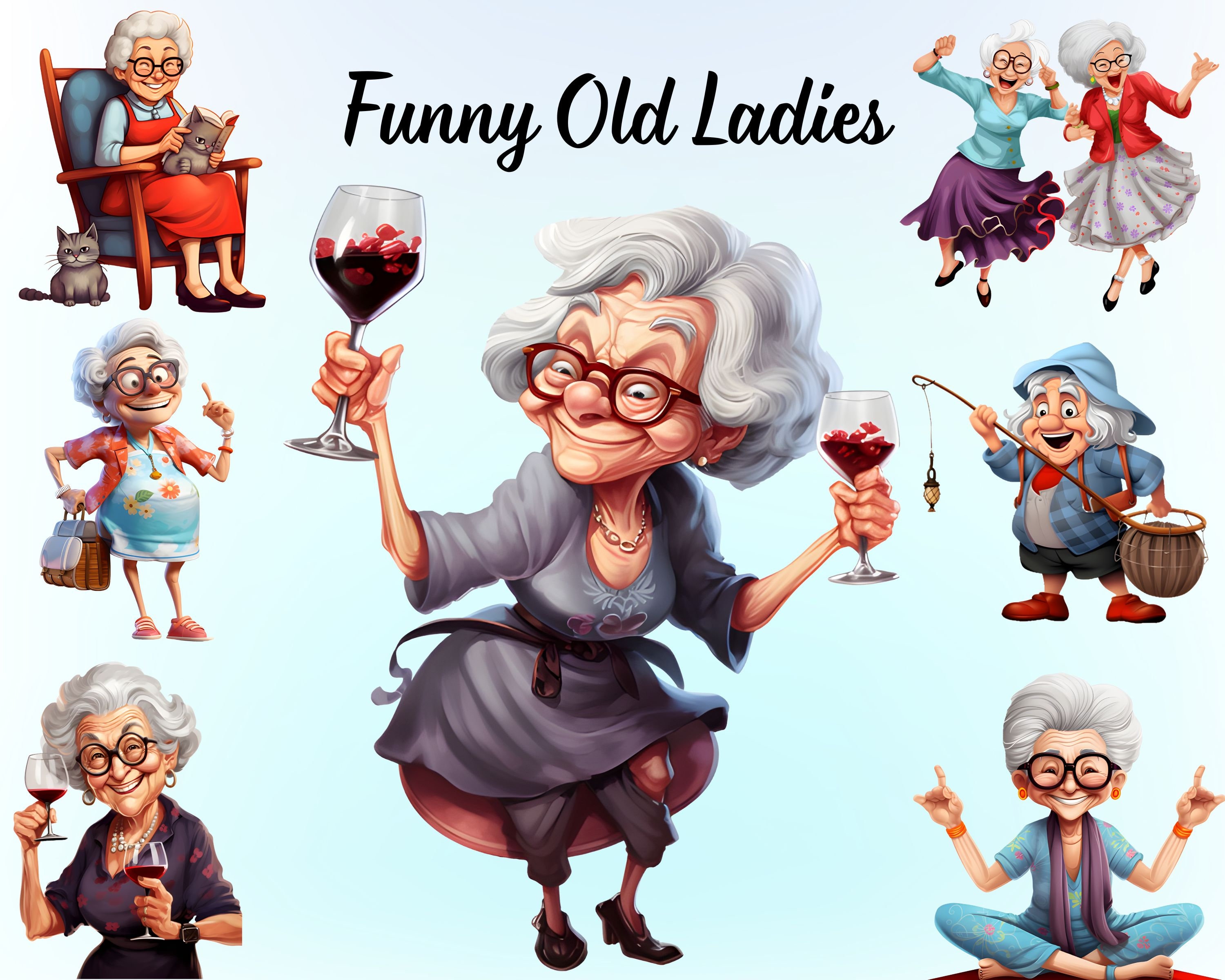 Funny Old Lady Cartoons