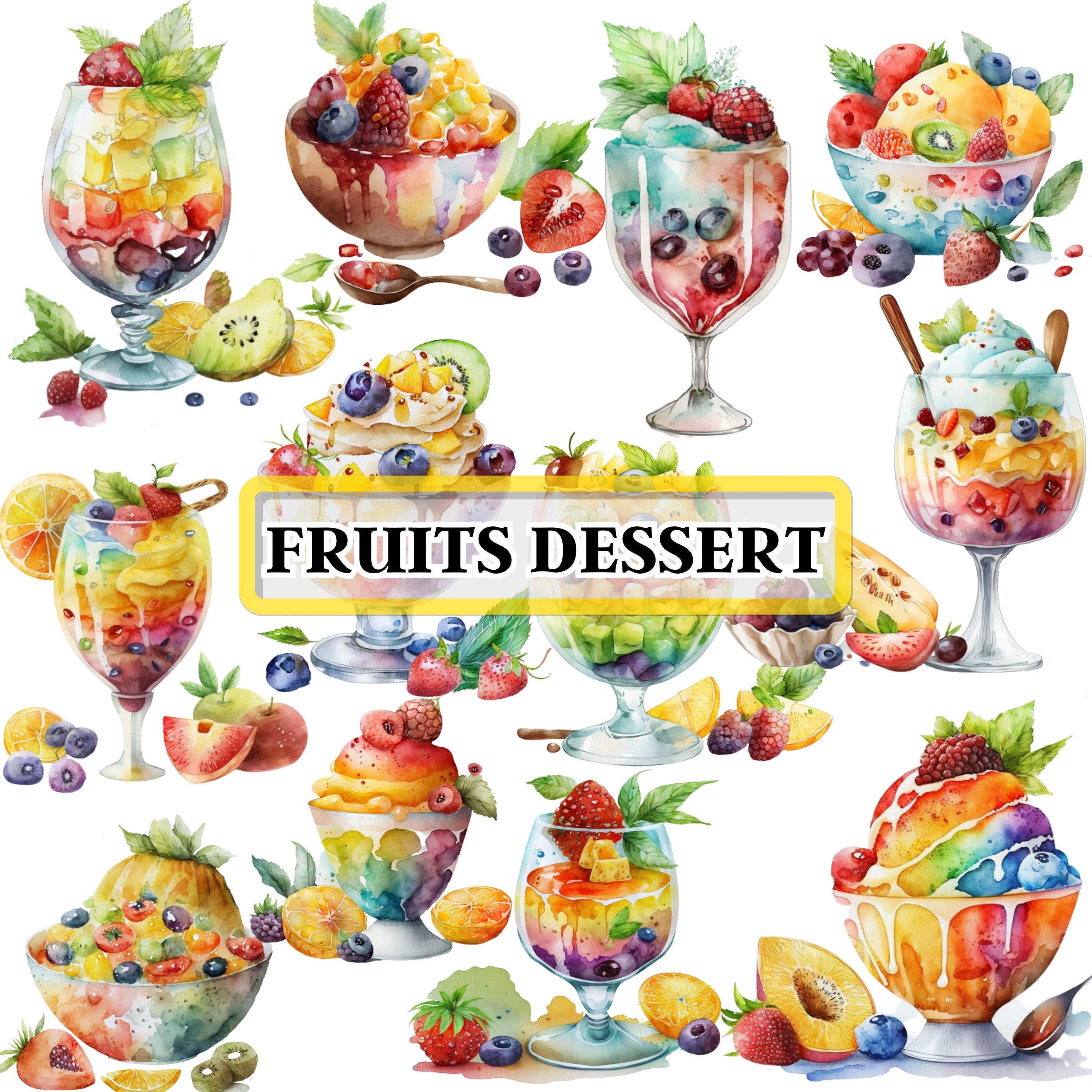 Tropical Fruit Salad Clip Art