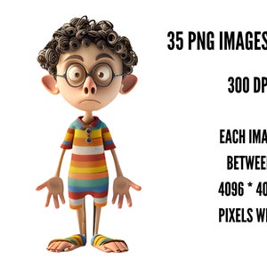 Quirky Whimsical Men Clipart, Funny Boys Illustration, Male Clipart ...