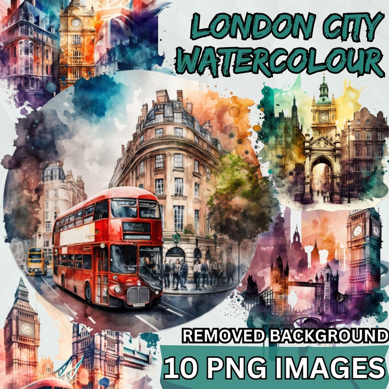 London Watercolor - Etsy
