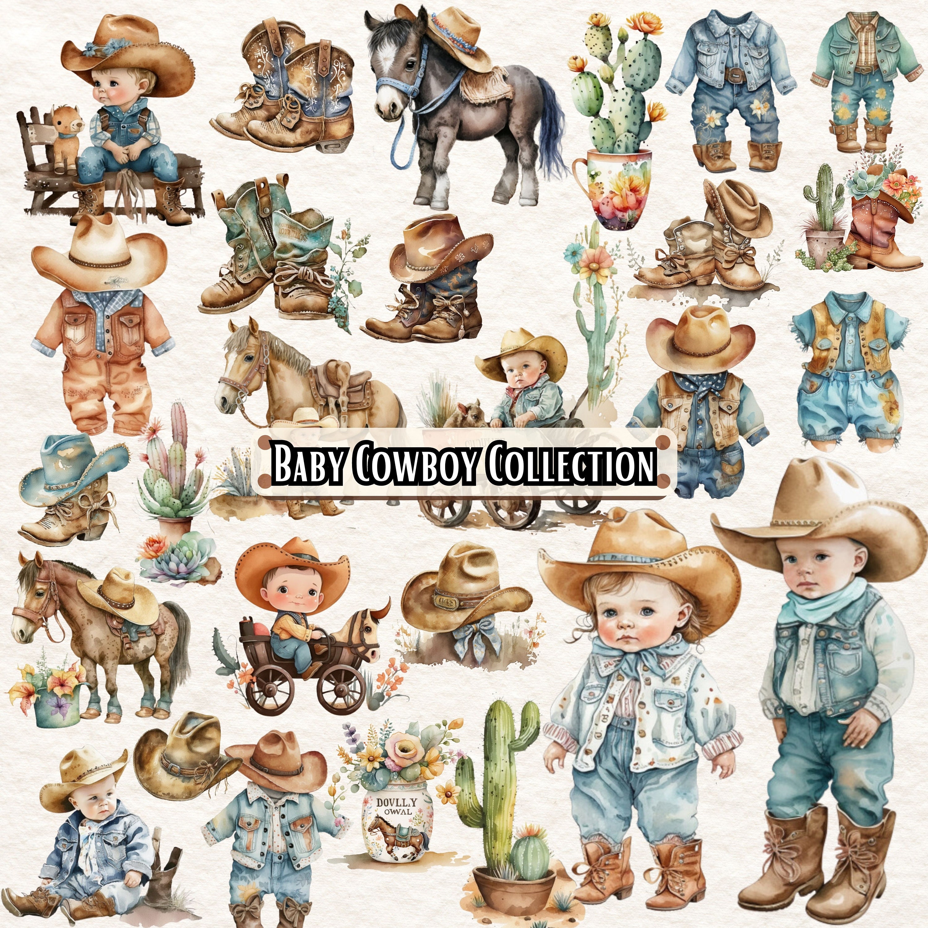 Baby Cowboy Clipart