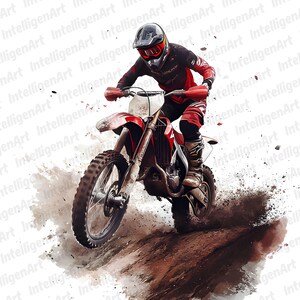 Dirt Bike Clipart, Motocross Clipart, Motorcycle Clipart, Vintage ...