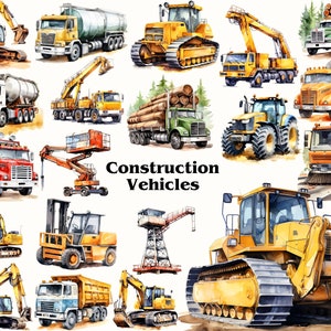 Construction Vehicles Clipart, Yellow Bulldozer Clipart, Dump Truck ...