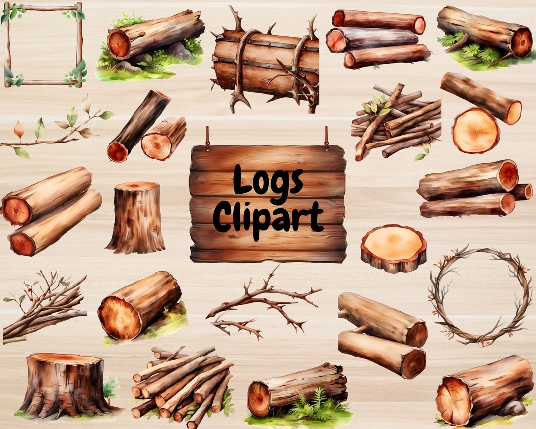 Wooden Logs Clipart, Wooden Borders, Wooden Twigs, Stick Png, Tree ...