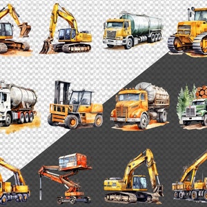 Construction Vehicles Clipart, Yellow Bulldozer Clipart, Dump Truck ...
