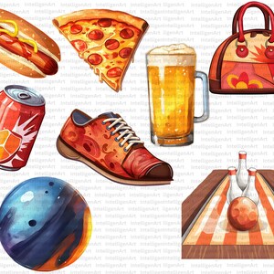 Bowling Clipart Watercolor Sports Clipart, Bowling Graphics, Bowling ...