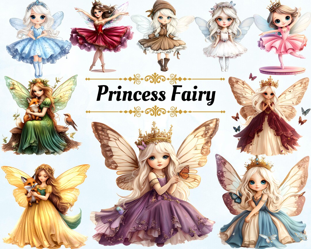 Princess Fairy, Magical Enchanted Party, Princess Clipart, Ballerina ...
