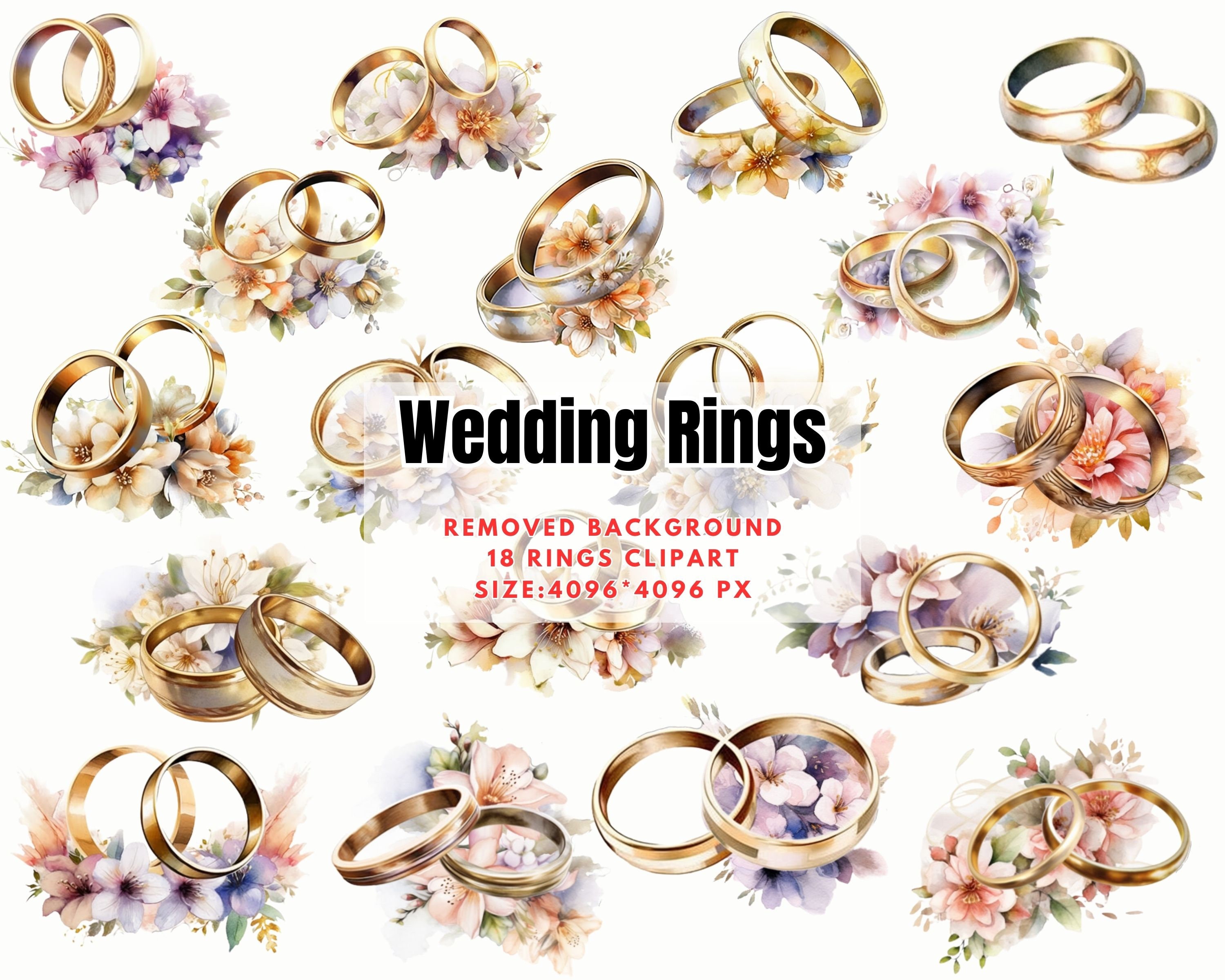 Wedding Rings Clip Art Gold