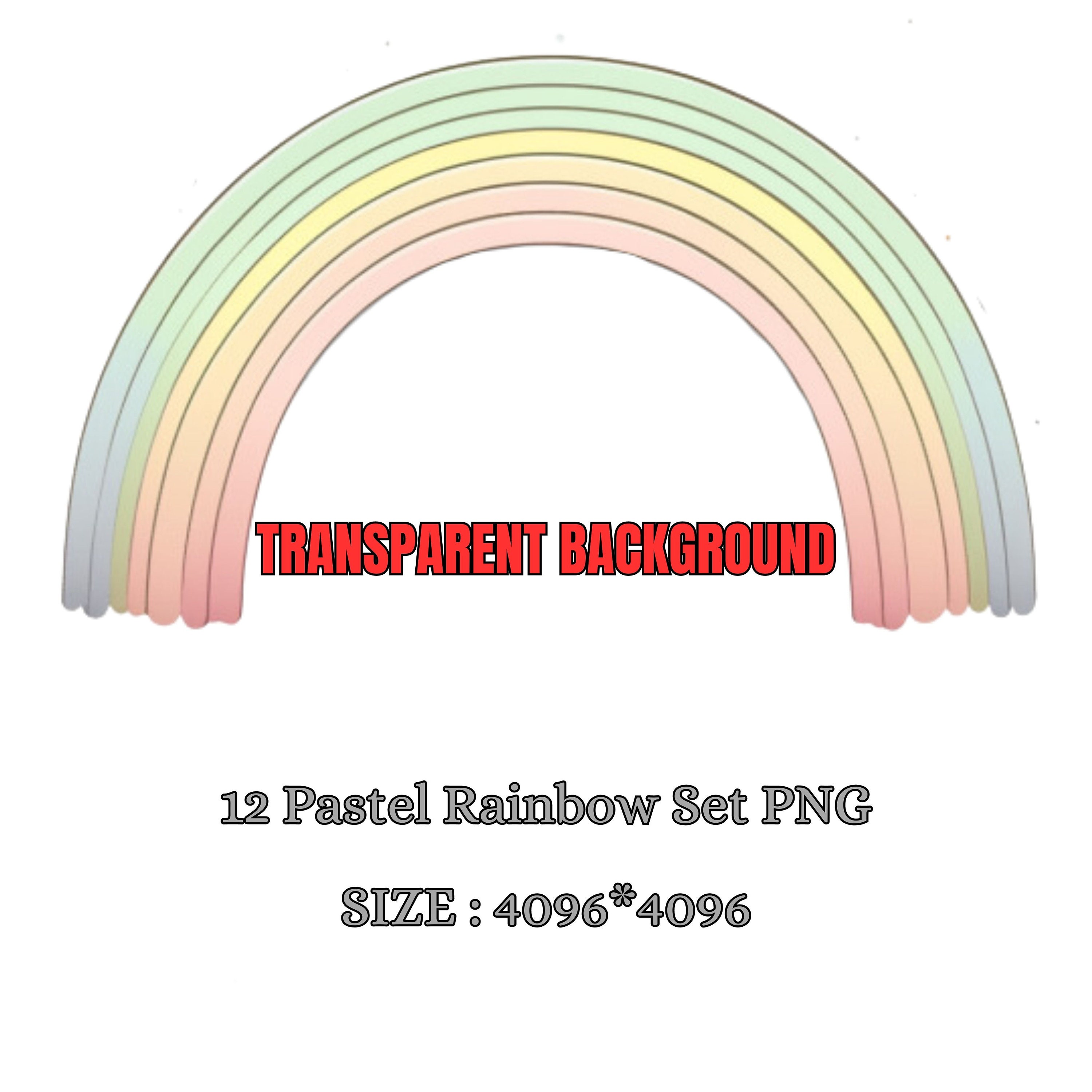 Cute Watercolor Rainbow Clouds Clipart-boho Pastel - Etsy