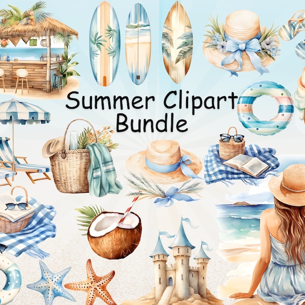 Beach Clipart - Etsy