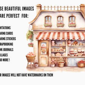 Bakeries Watercolor Clipart - 140+ Bakery Clipart, Bakery Storefront ...