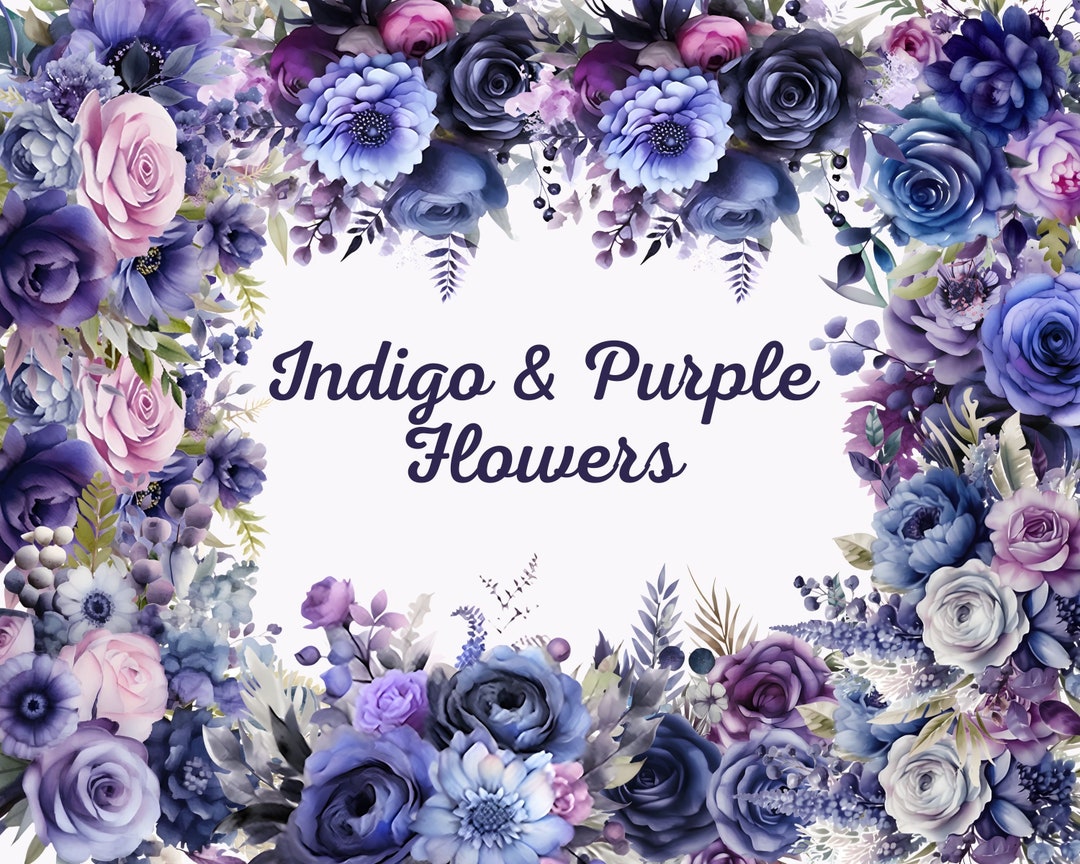 Indigo Flowers and Purple Flowers Clipart - 100+ Flowers PNG ...