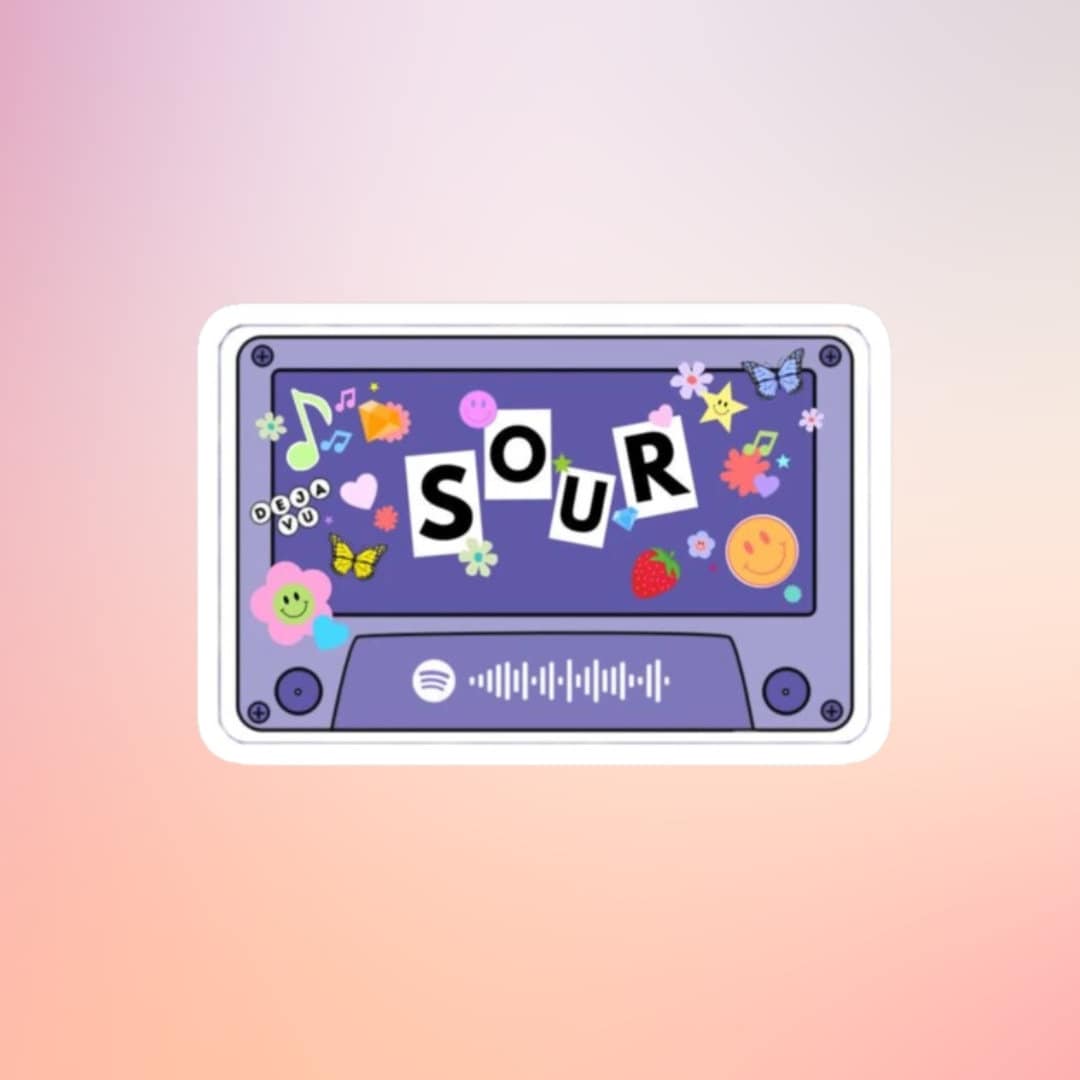 Olivia Rodrigo Sour Album Stickers Music Album Sticker - Etsy
