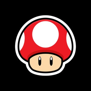 Super Mario Red Mushroom Instant Download Pack PNG SVG PDF - Etsy