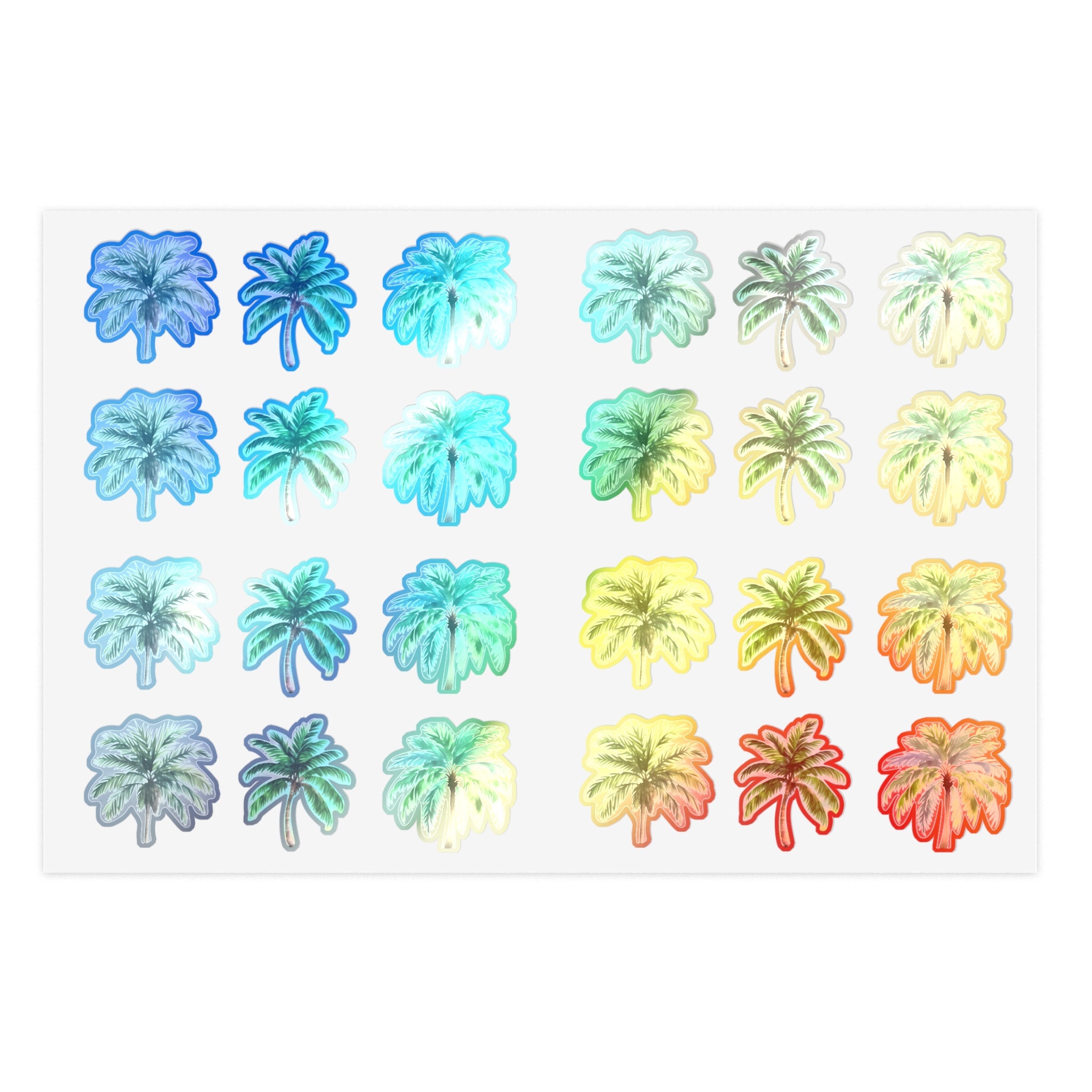 Palm Tree Sticker Sheet, Classroom Stickers, Plant Stickers, Nature ...