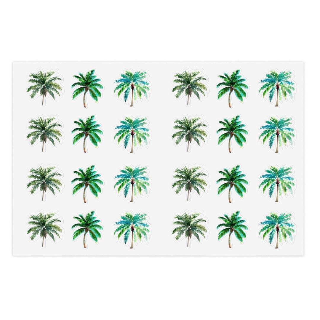 Palm Tree Sticker Sheet, Classroom Stickers, Plant Stickers, Nature ...
