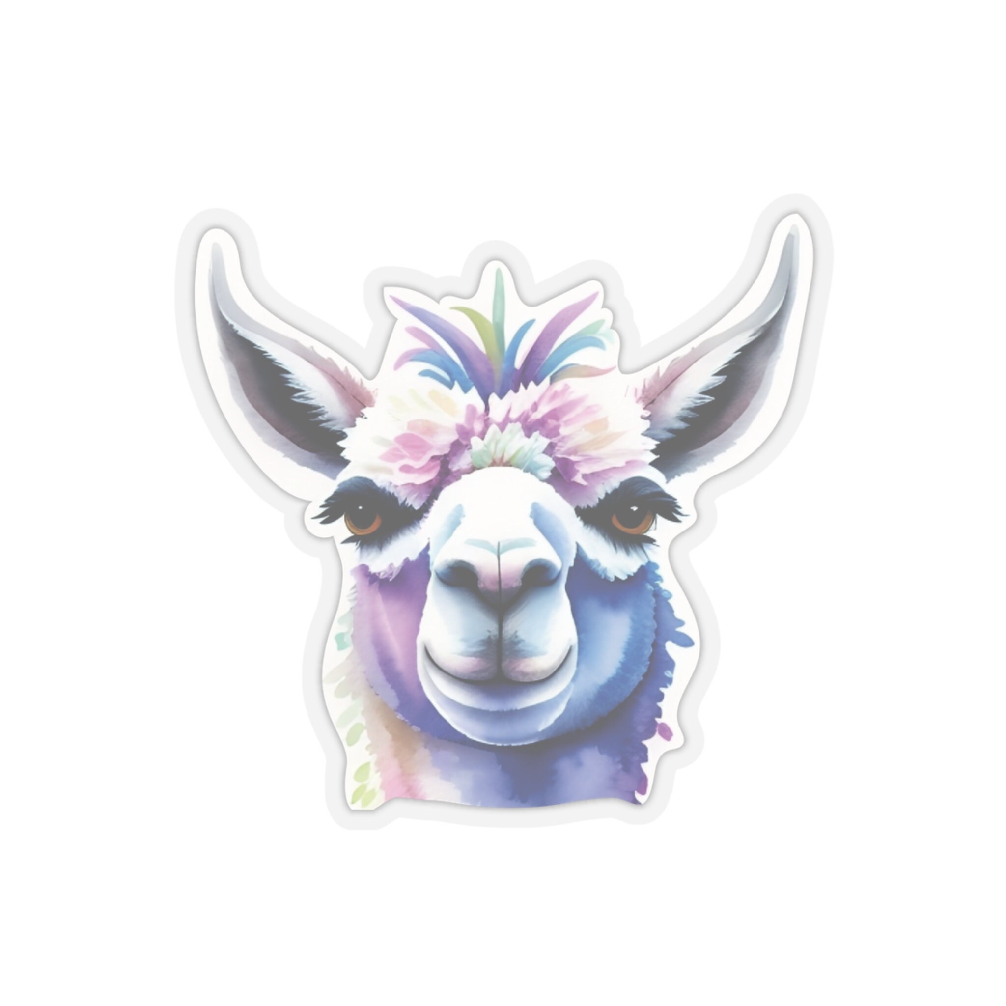 Llama Sticker, Watercolor Llama, Llama Love, Animal Stickers, Cute ...