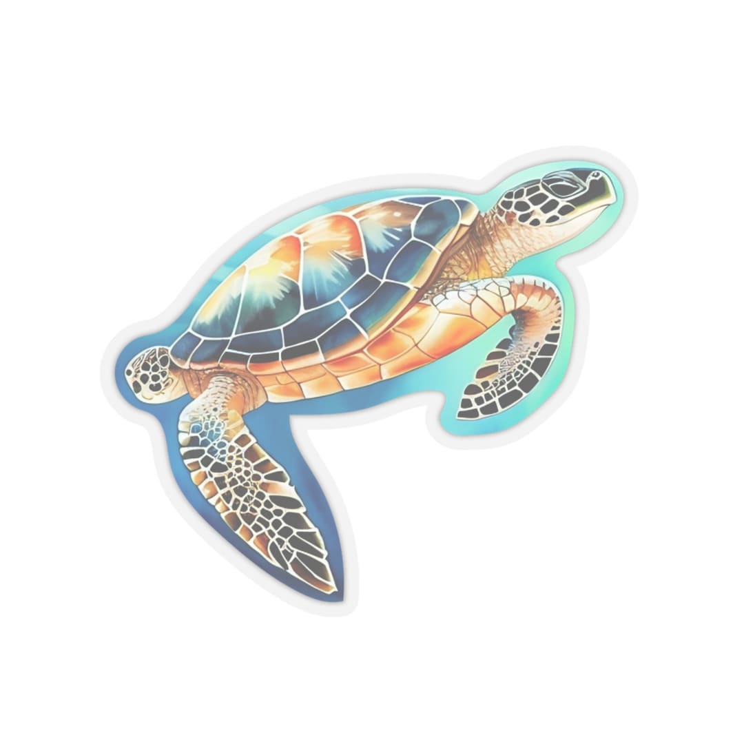 Turtle Sticker,sea Turtle Sticker,cute Sea Turtle Sticker,watercolor ...