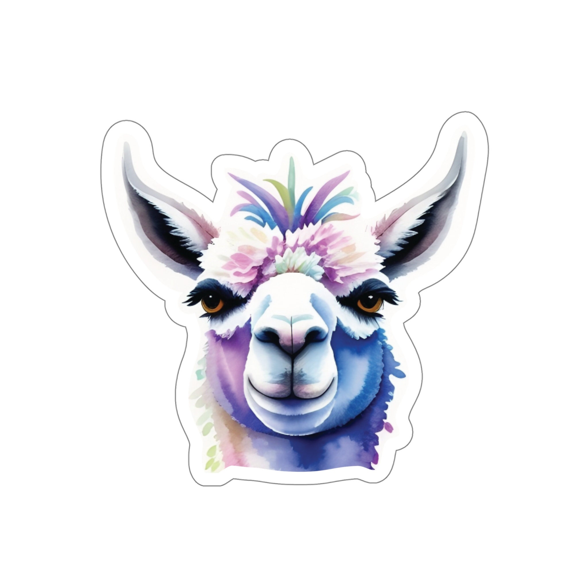 Llama Sticker, Watercolor Llama, Llama Love, Animal Stickers, Cute ...