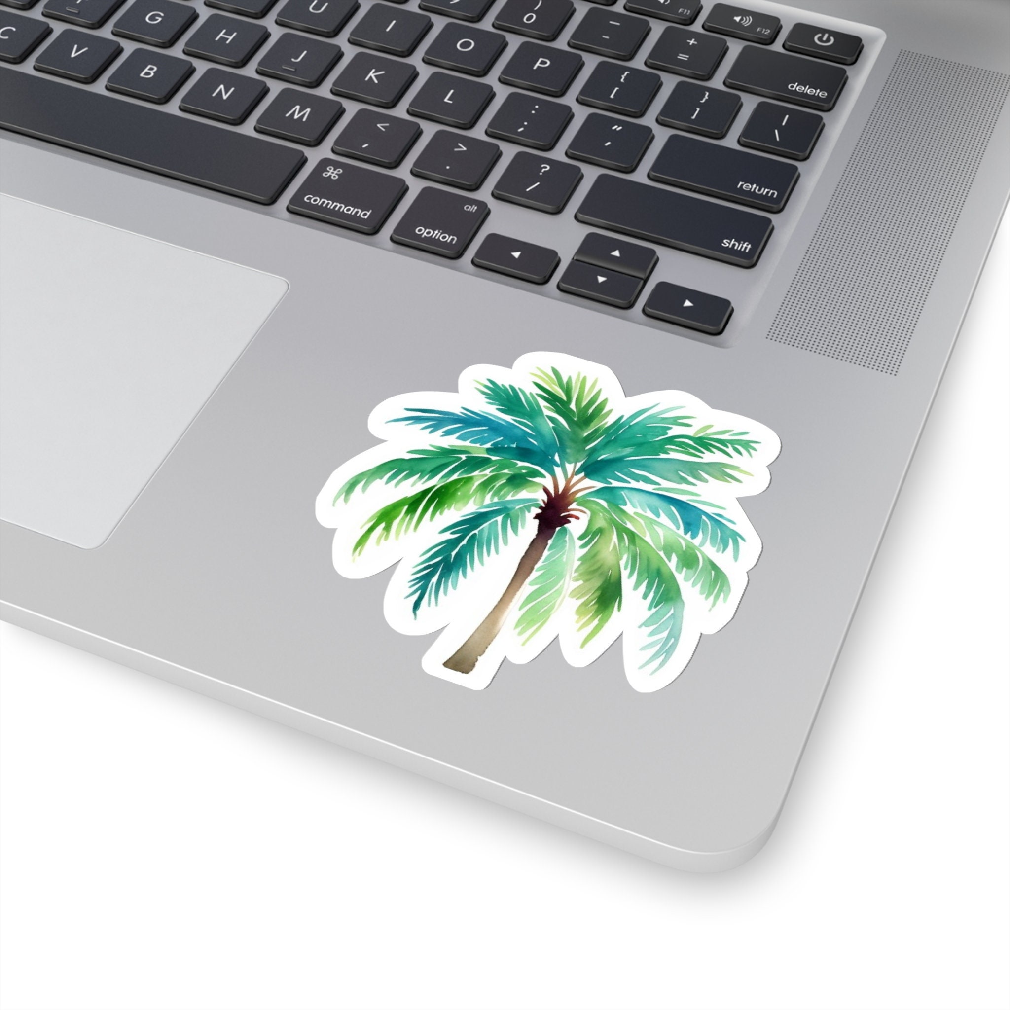 Palm Tree Sticker, Watercolor Nature Stickers, Palm Tree, Aesthetic ...