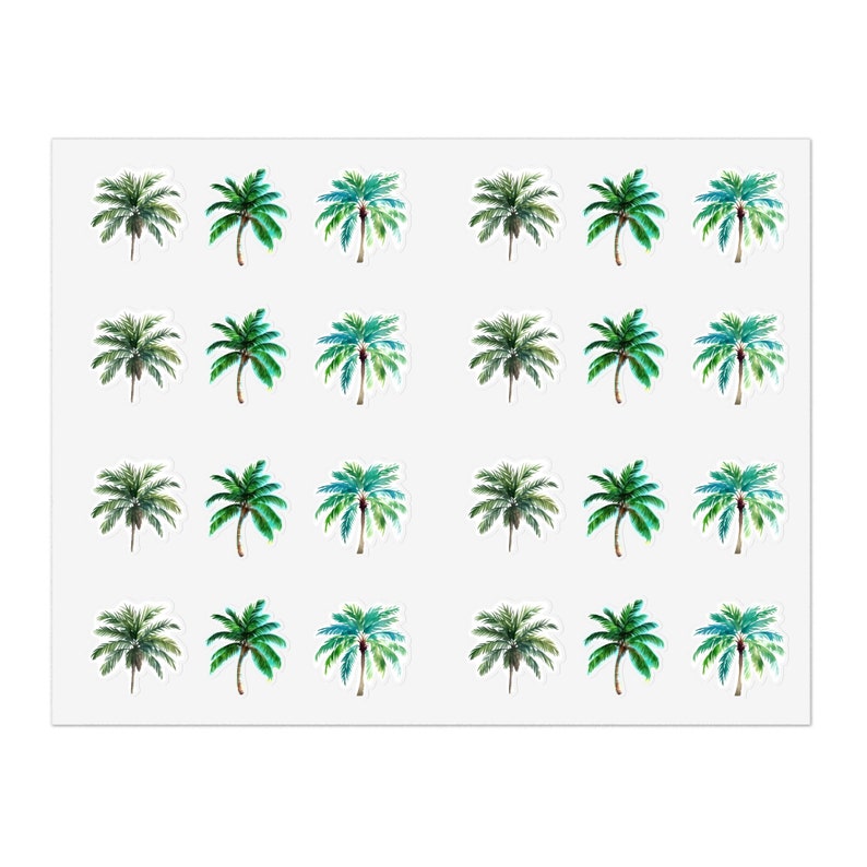 Palm Tree Sticker Sheet, Classroom Stickers, Plant Stickers, Nature ...