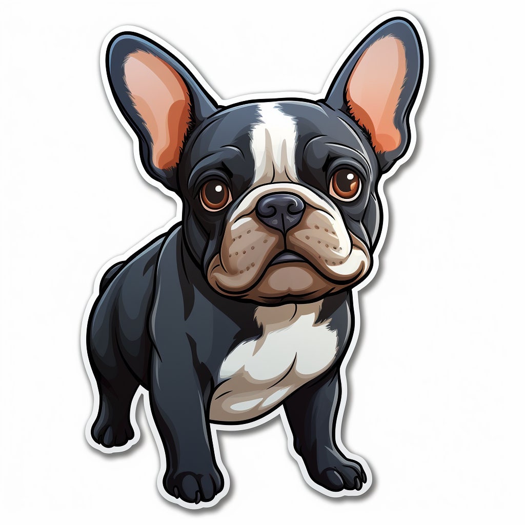 French Bulldog Sticker Frenchie Decal Frenchie Vinyl Sticker Laptop ...