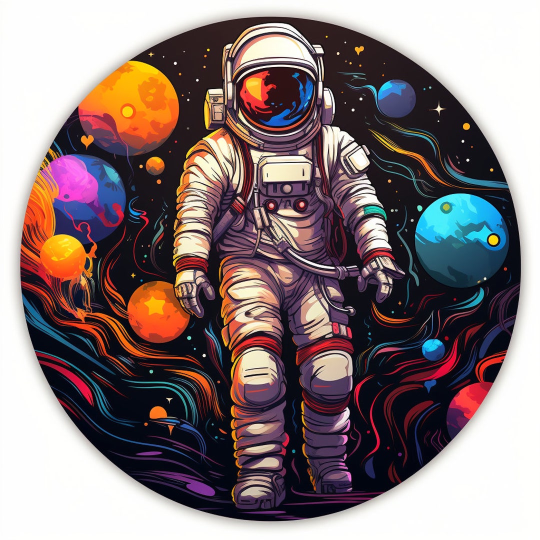 Space Astronaut Sticker Space Decal Astronaut Sticker Waterproof Vinyl ...