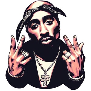 2pac Sticker, Tupac Decal, 2pac Laptop Sticker, 2pac Car Decal ...