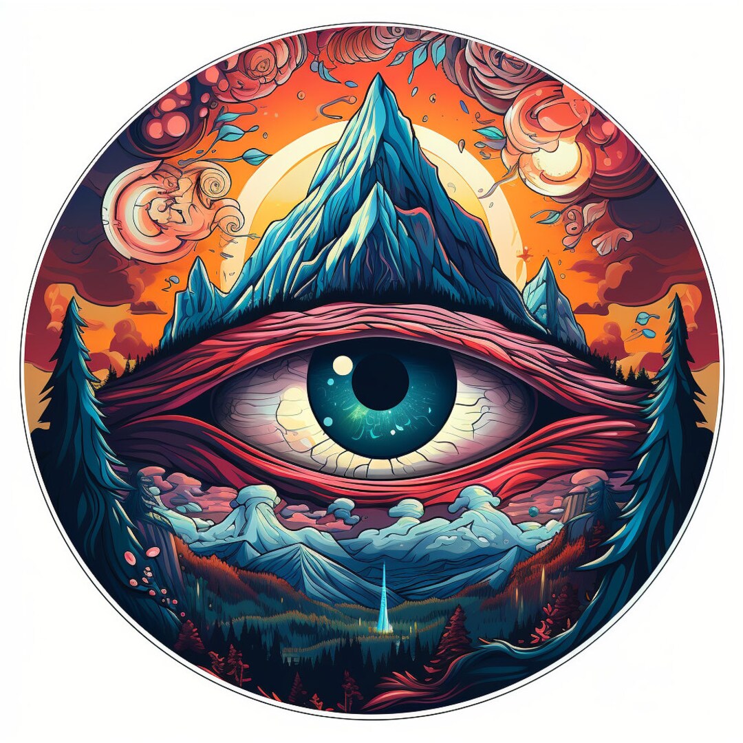 Celestial Sticker Celestial Eye Decal Celestial Vinyl Sticker Laptop ...