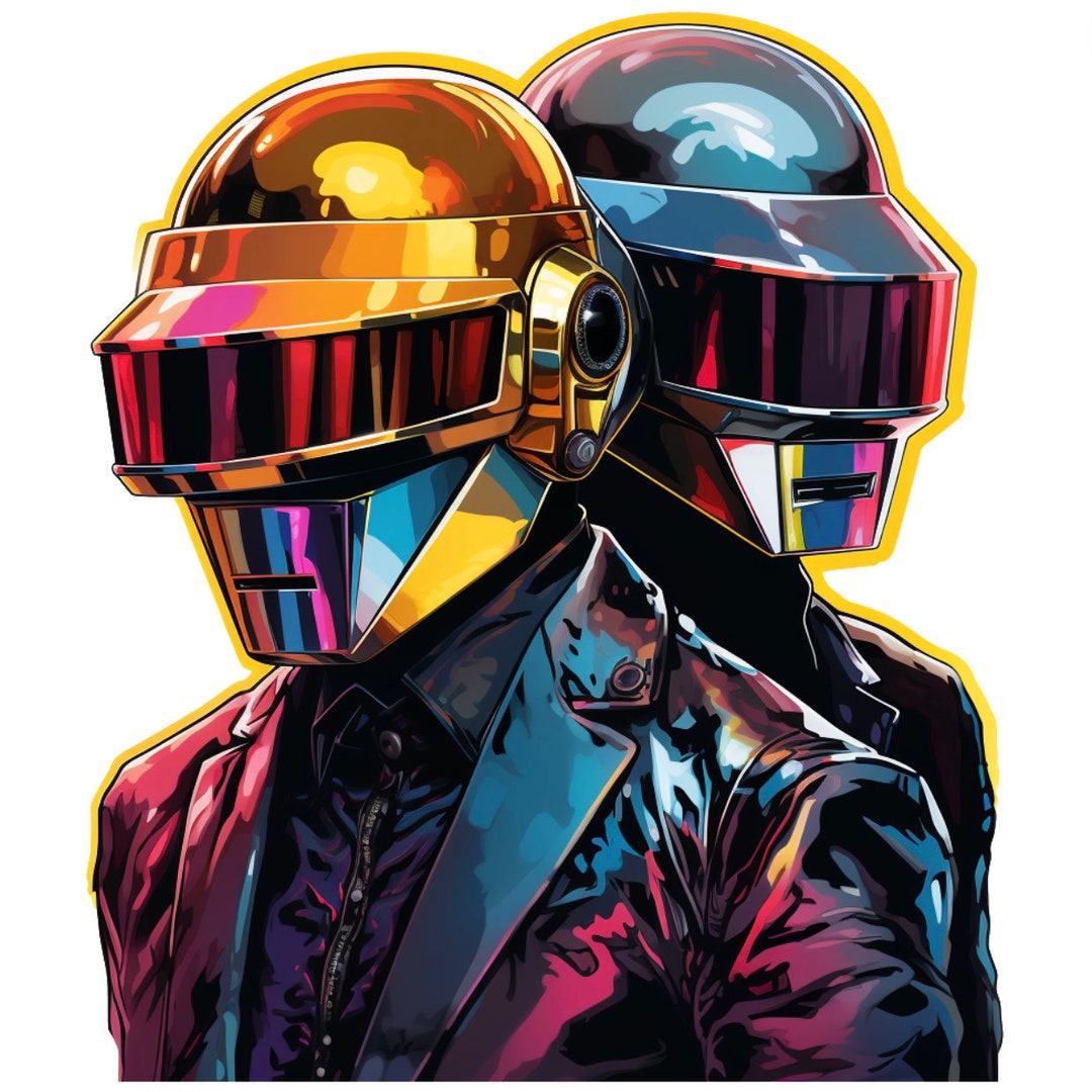 Daft Punk Sticker, Daft Punk Vinyl Sticker, Daft Punk Decal, Laptop ...