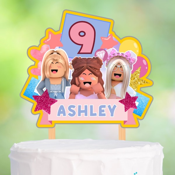 Roblox Cake Topper Girl Download - Etsy