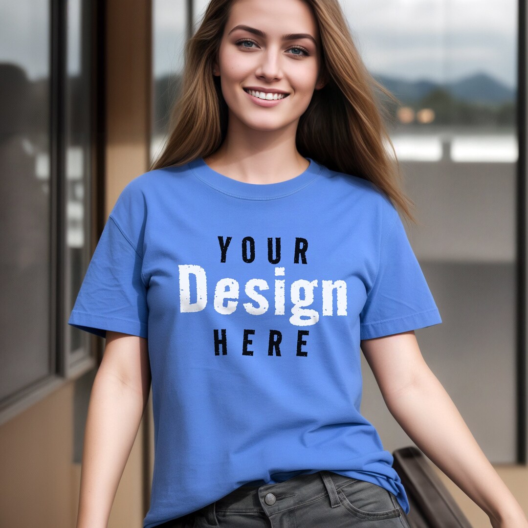 Comfort Colors 1717 Mystic Blue Heavyweight Erwachsene T-Shirt - Etsy.de