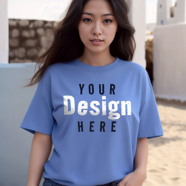 Mystic Blue Comfort Colors Mockup - Etsy