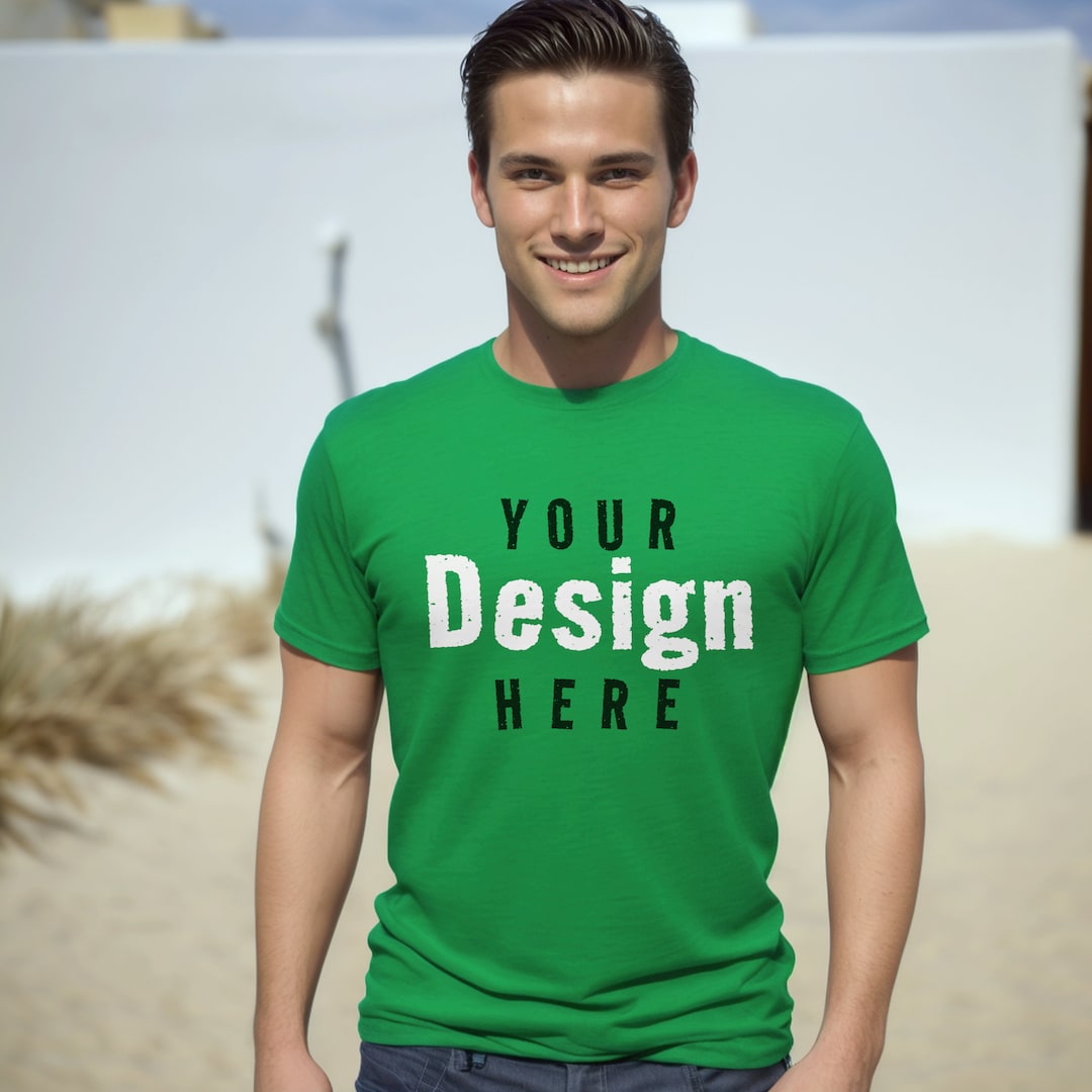 Gildan 64000 Antique Irish Green Softstyle T-shirt Mens - Etsy