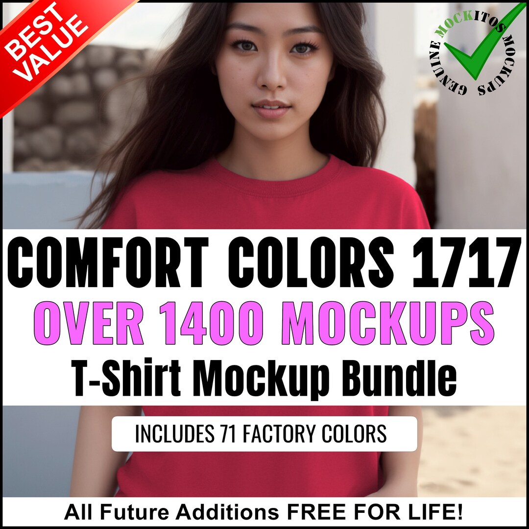 Comfort Colors 1717 T-shirt Mockup Bundle Large Diversity of Models ...