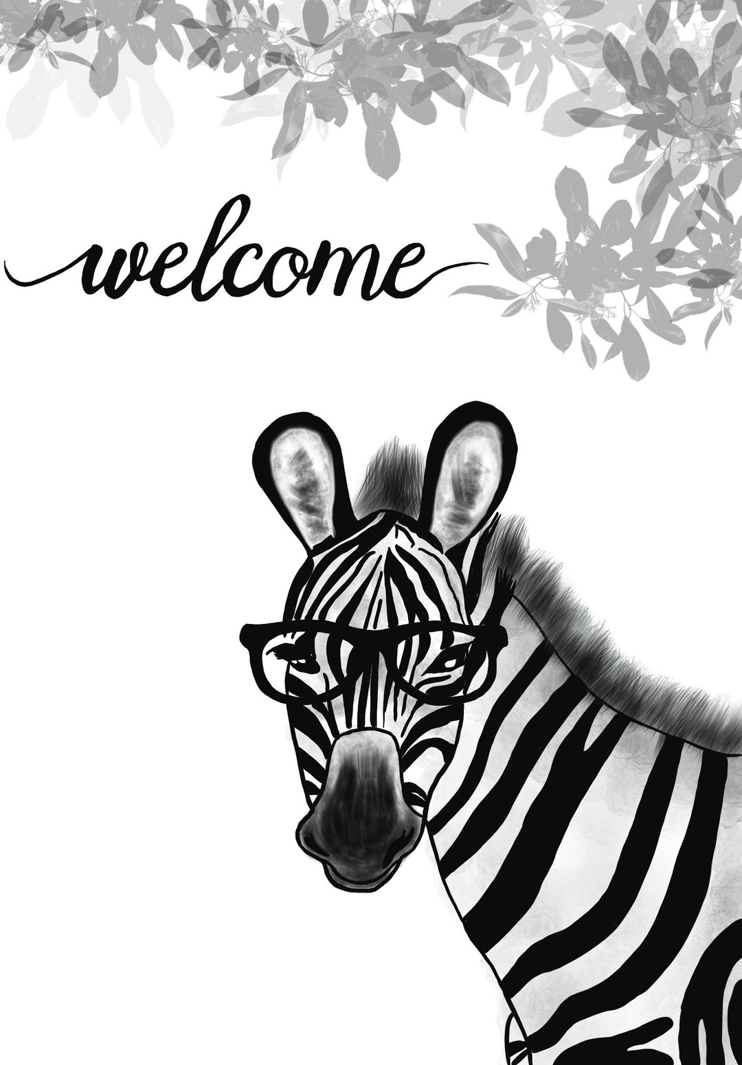 Zebra Wall Print - Etsy