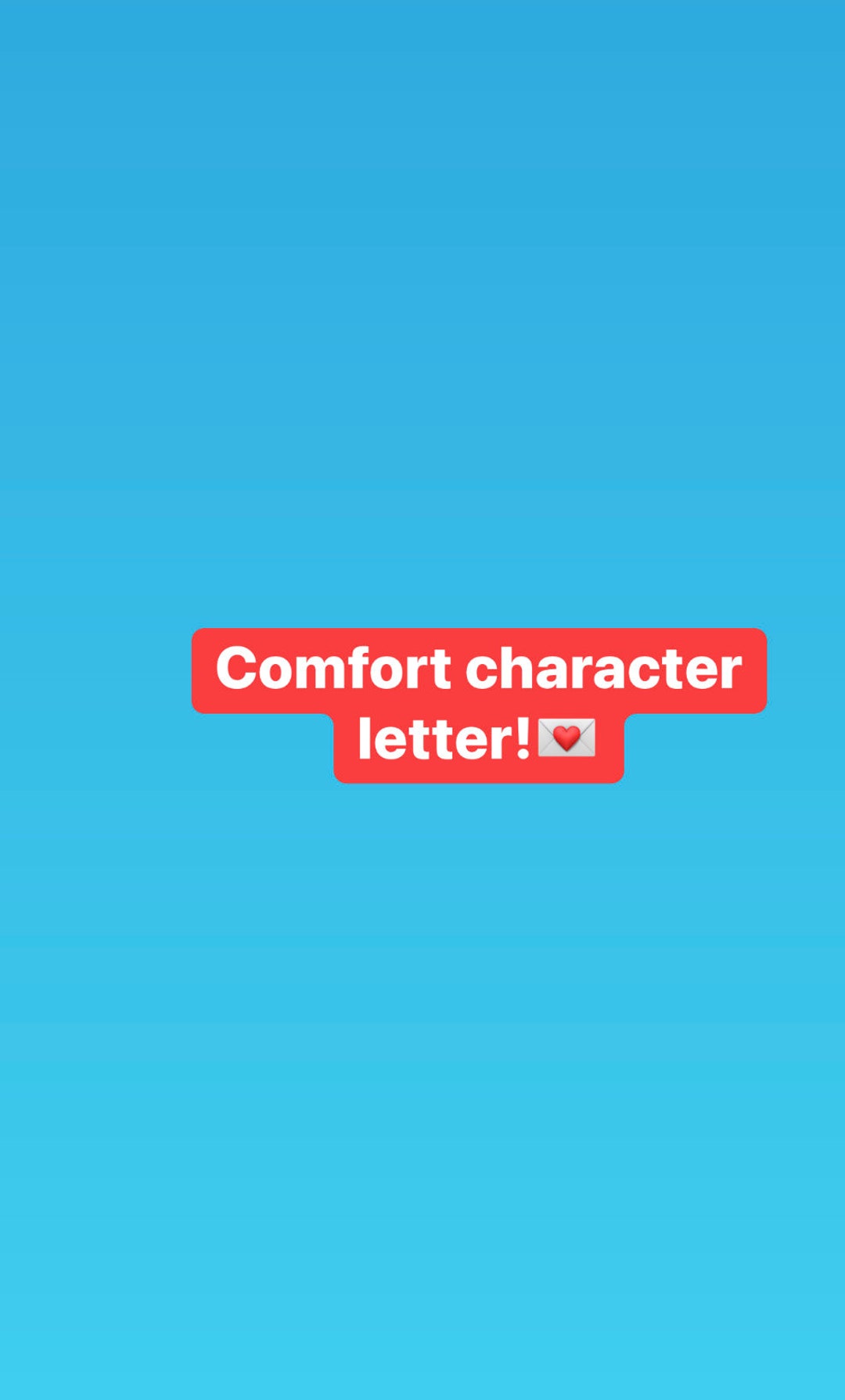 Comfort Character Letter - Etsy