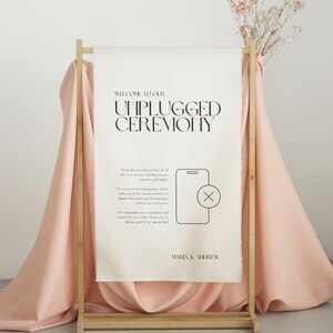 Unplugged Ceremony Sign Canva Template, Unplugged Wedding Sign ...
