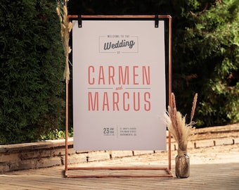 Wedding Welcome Sign Canva Template - Etsy