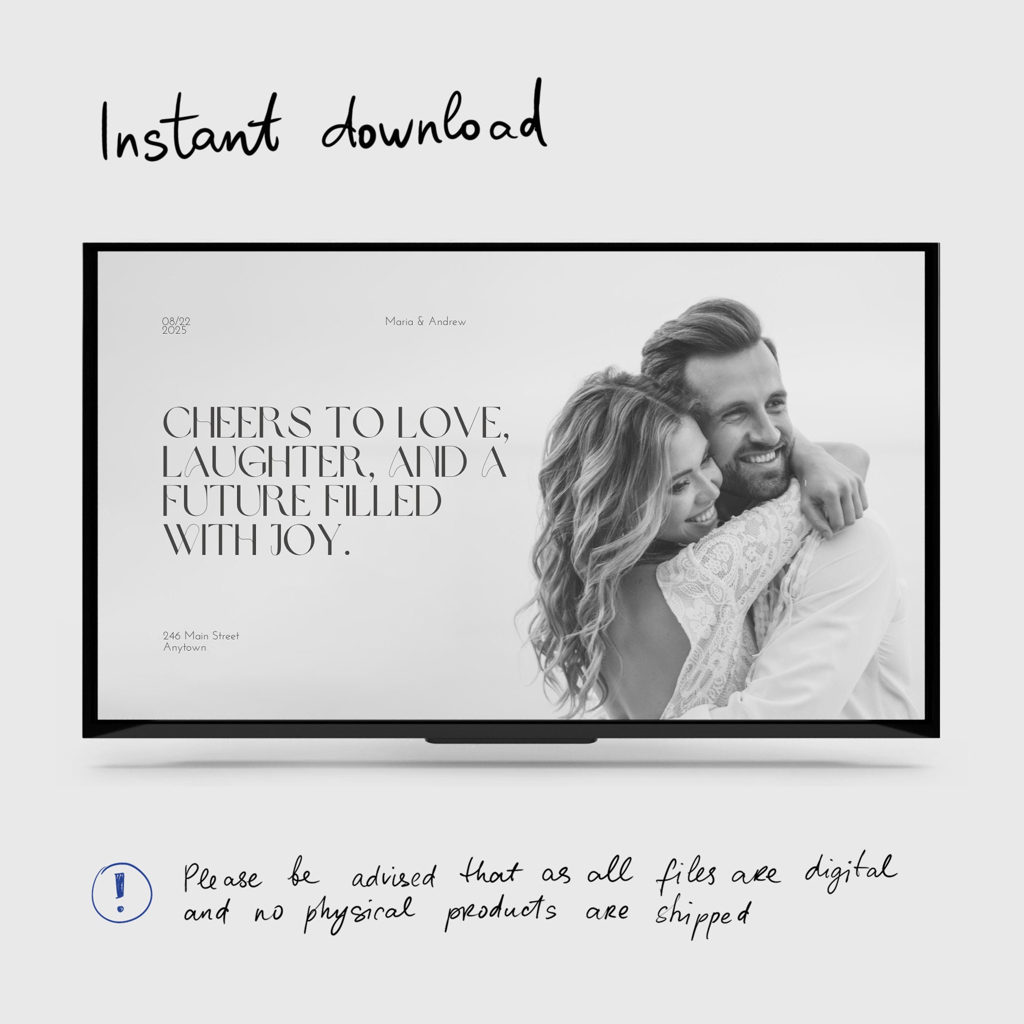 Wedding Slideshow Screensaver: Love Story Video, 4K Canva Template ...