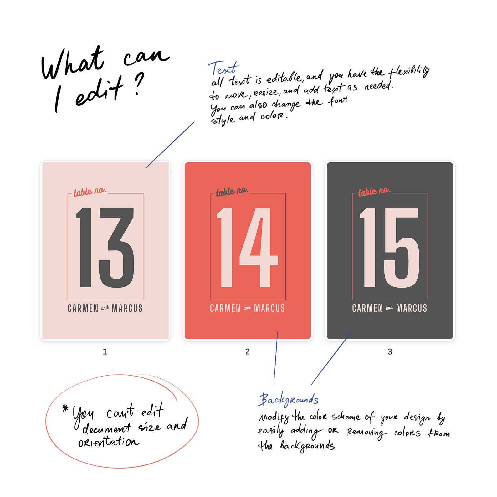 Retro Table Number Sign Template, Wedding Table Numbers Editable Canva ...