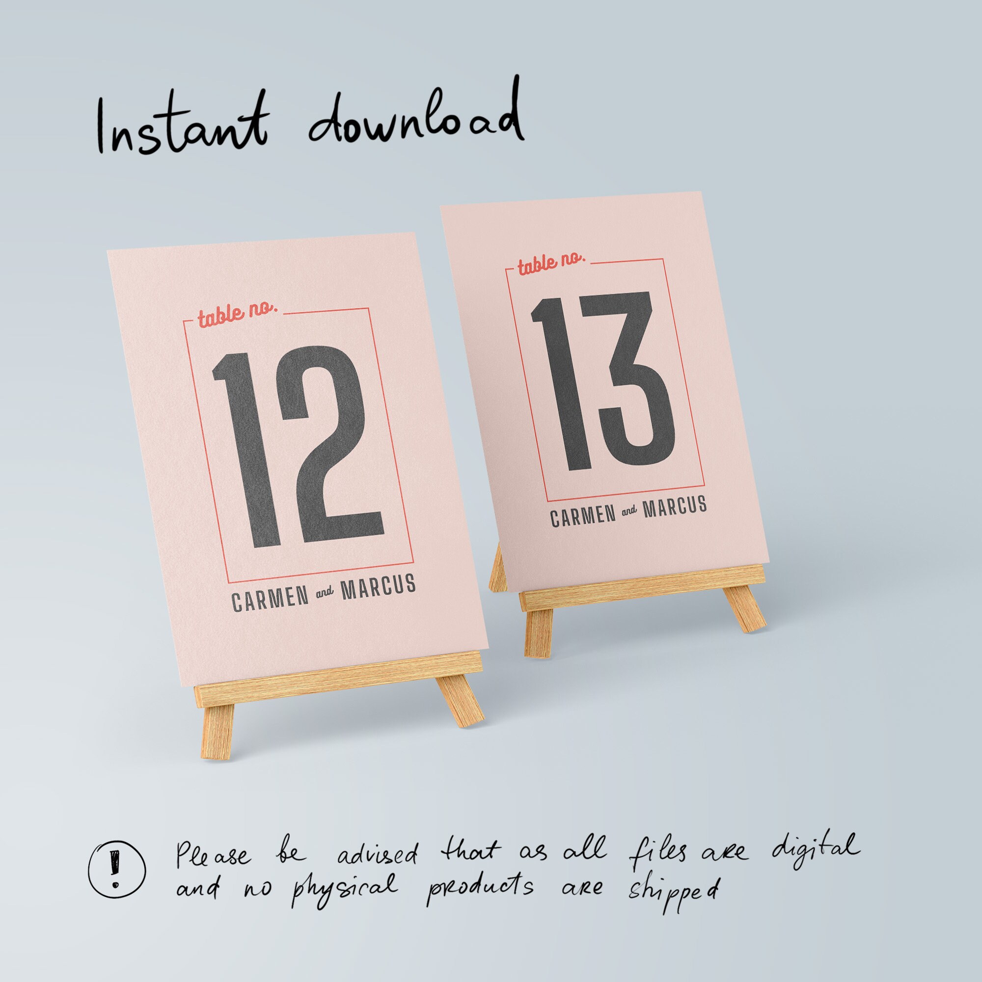 Retro Table Number Sign Template, Wedding Table Numbers Editable Canva ...