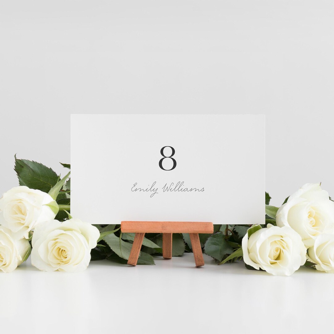 Editable Place Cards Template: Modern Flat & Tented Design (canva ...