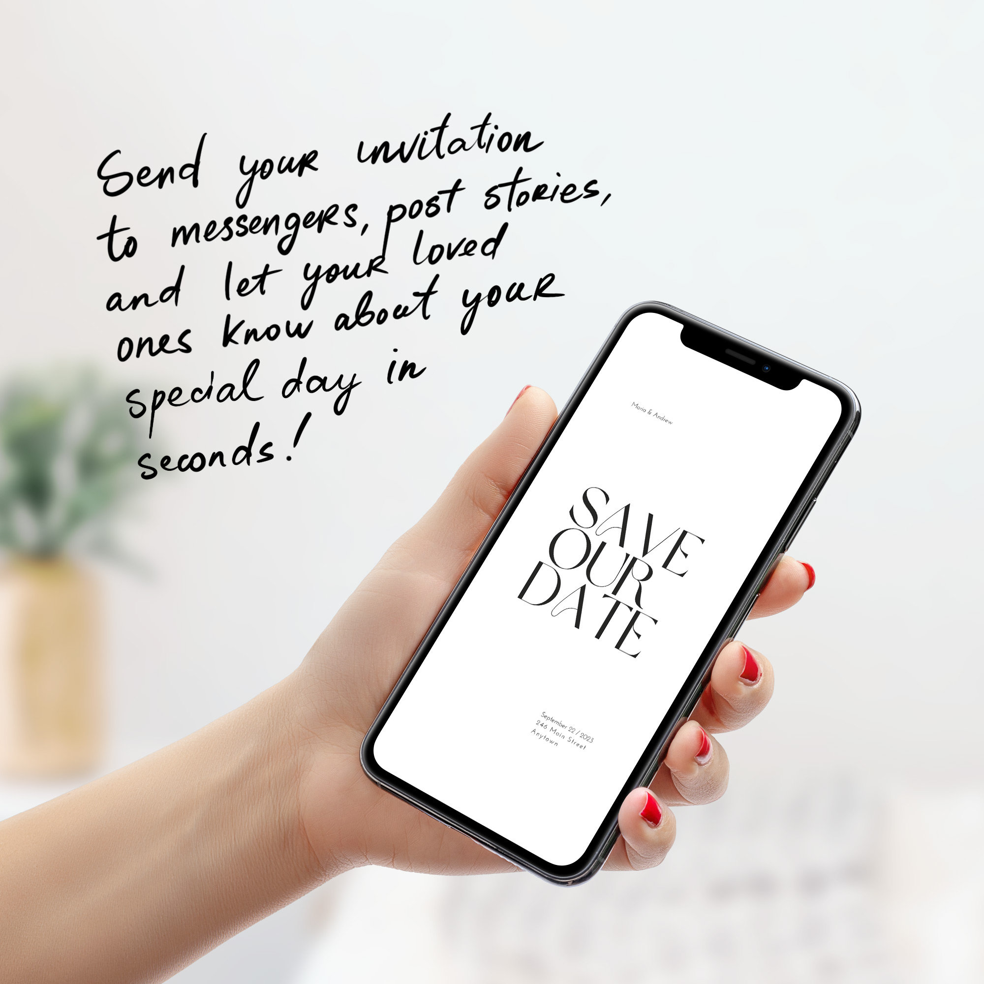 Minimal Save the Date Card Template Minimalist Save the Date - Etsy