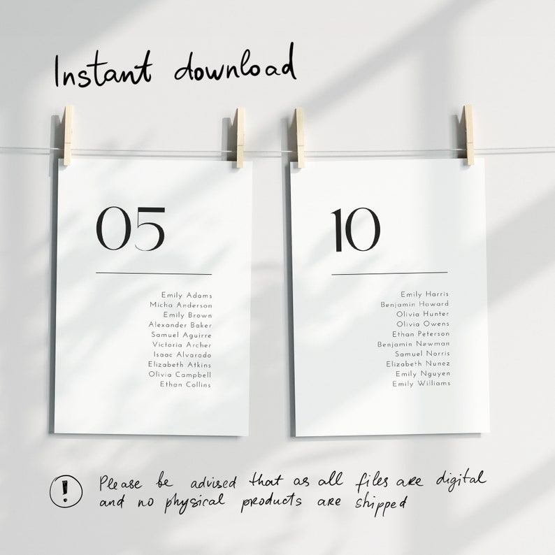 Wedding Seating Chart Canva Template, 4x6, 5x7 Wedding Table Seating ...