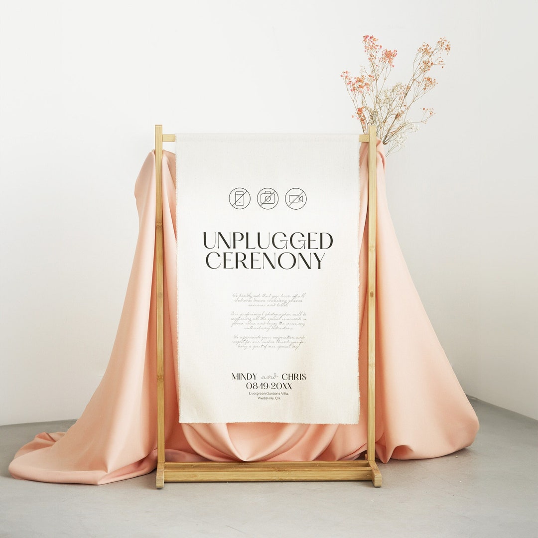 Unplugged Ceremony Sign Template, Editable Unplugged Ceremony Sign ...