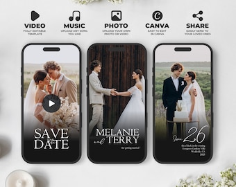 Editable Wedding Video Save the Date Template Animated Wedding ...
