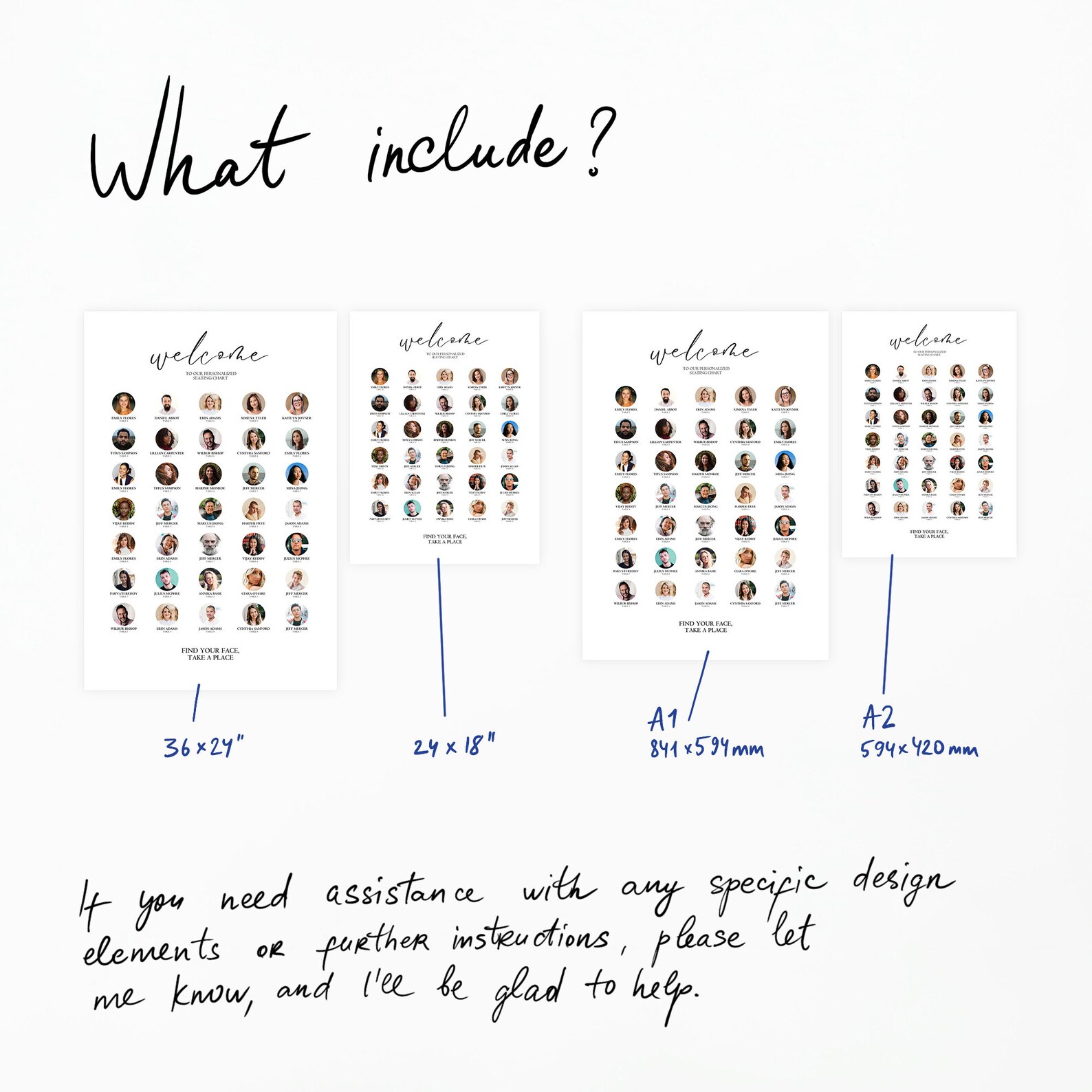 Personalized Seating Chart With Photo of Your Guests, Find Your Face ...