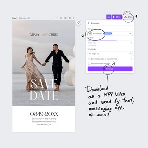 Video Save the Date Template With Your Photo, Animated Wedding ...