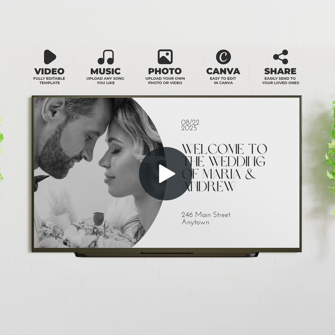 Animated Wedding Day Screensaver for TV, Love Story Slideshow for ...